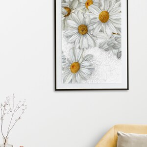 Daisy Art Scribble Portrait - Etsy