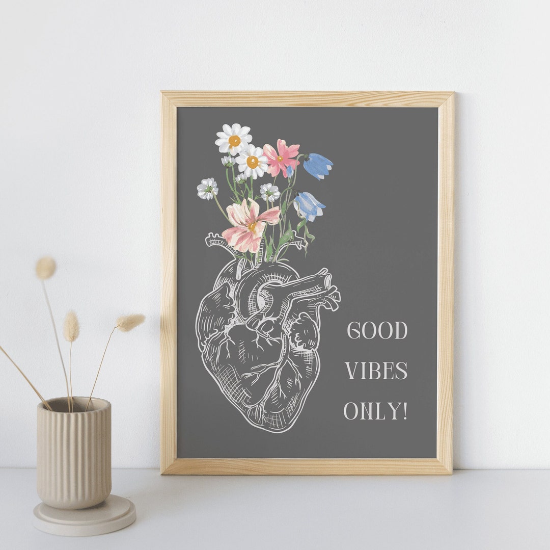 Good Vibes Poster as Digital Download: Be Inspired by Motivational ...