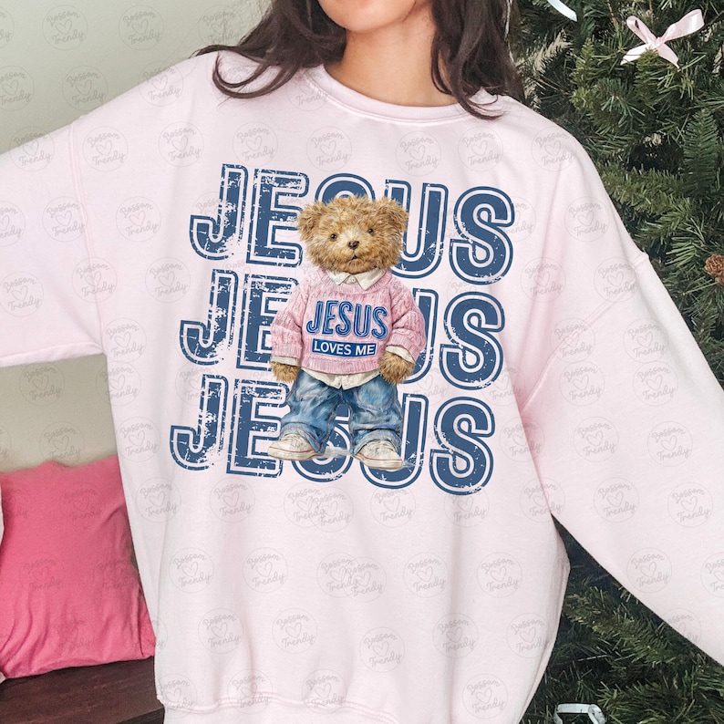 Jesus Loves Me Teddy Bear PNG, Valentine Christian Design, Cute Faith ...