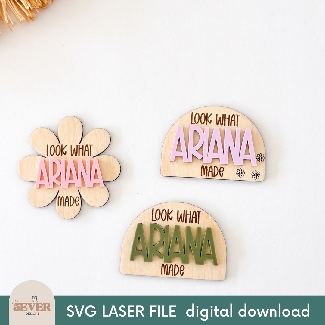 Look What I Made Magnet, SVG File, Digital Download, Laser File Bundle ...