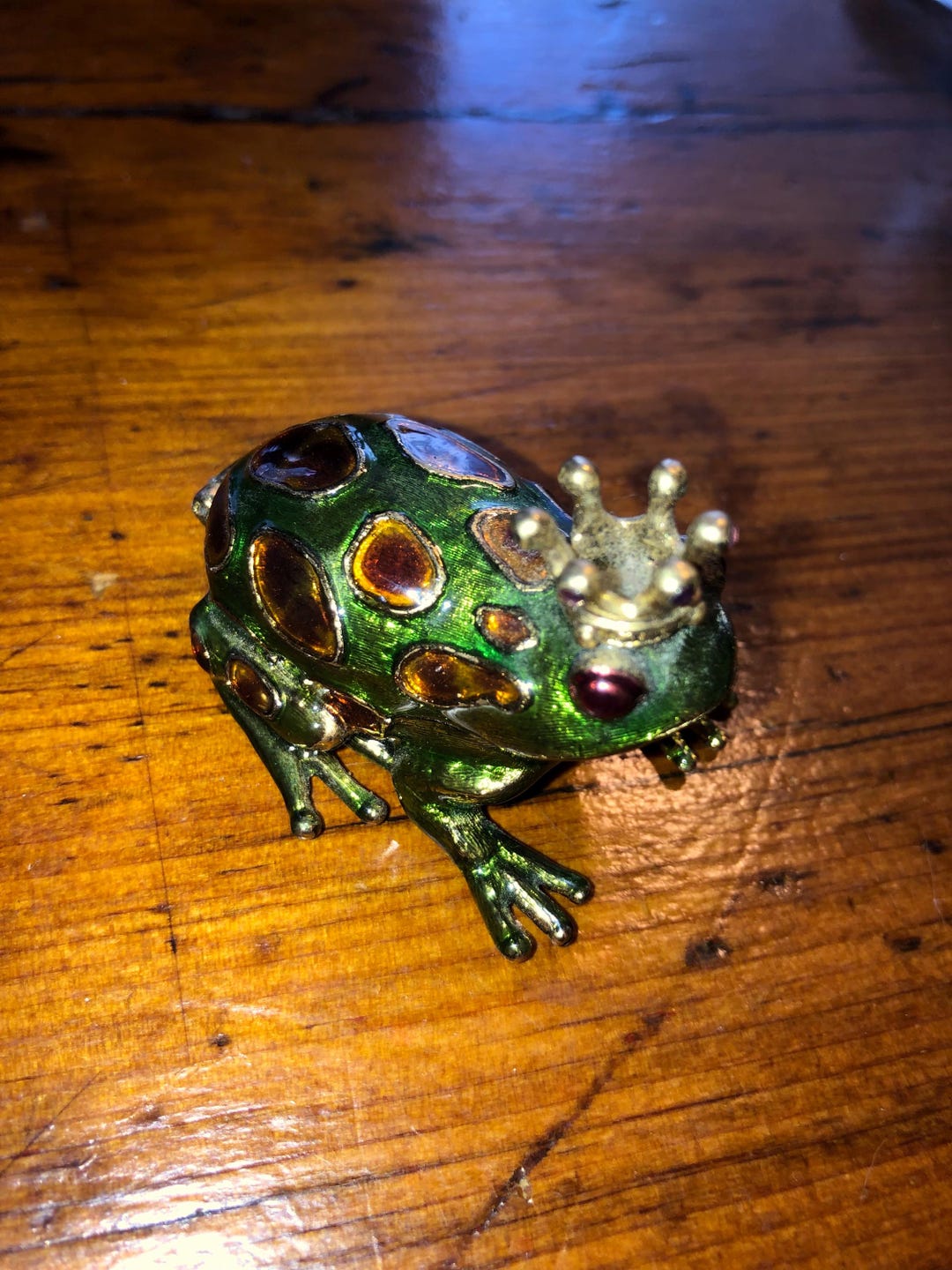 Vintage Monet Prince Crown Frog Hinged Trinket Box - Etsy