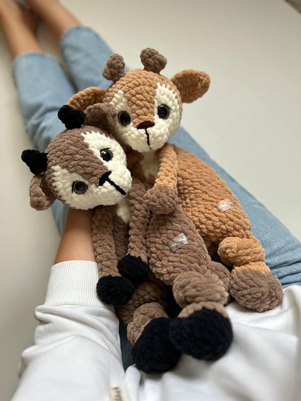 Crochet Reindeer Snuggler PATTERN: Amigurumi Deer Toy (digital Download ...