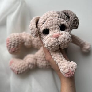 PUPPY LOVEY Crochet PATTERN. Plush Dog Snuggler Toy. Amigurumi Plushie ...