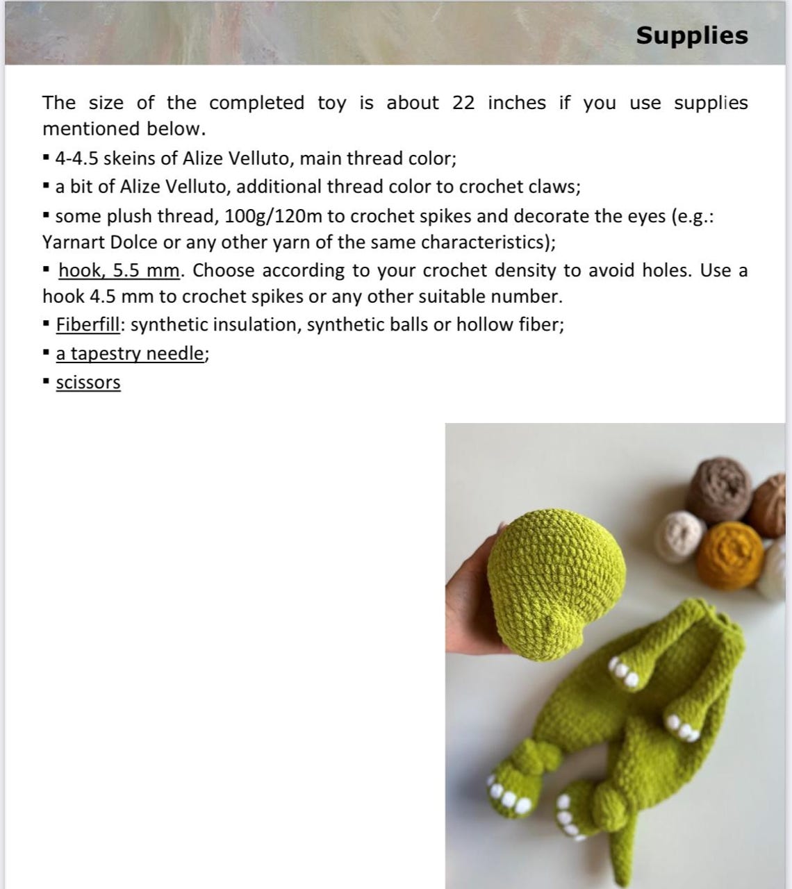 Dinosaur Crochet Pattern: DIY Dino Snuggler Lovey (PDF Tutorial) - Etsy