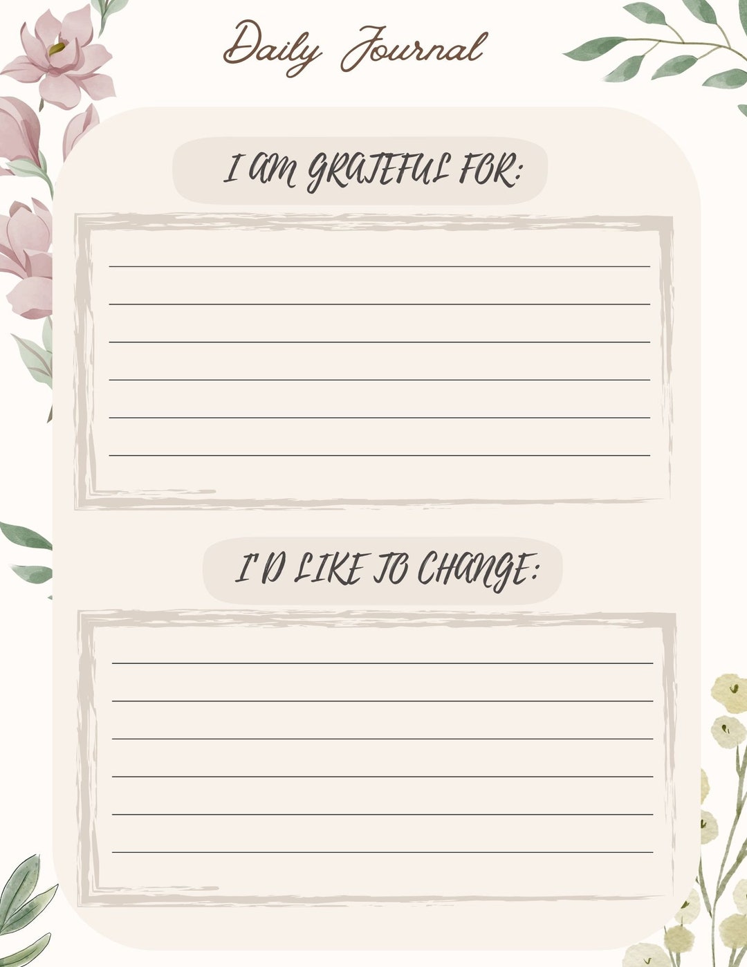 Daily Journal Template for iPad Notability or Goodnotes Templates PDF ...