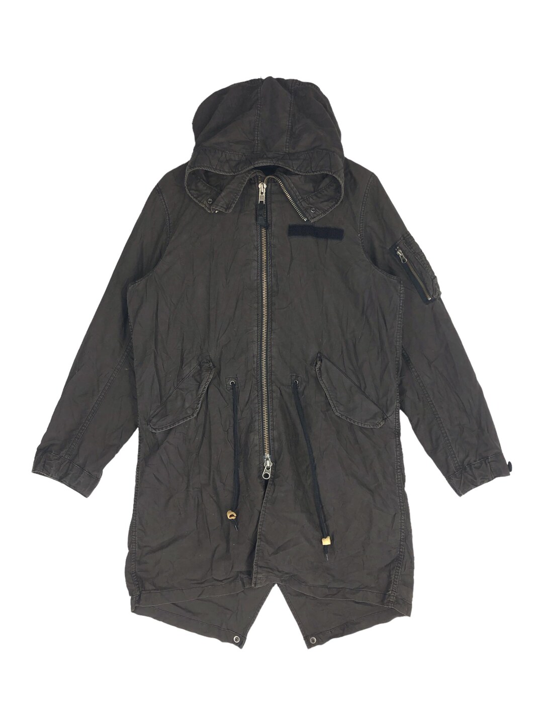 Japanese Brand Back Number Parka Jacket Back Number Army Bomber Retro ...