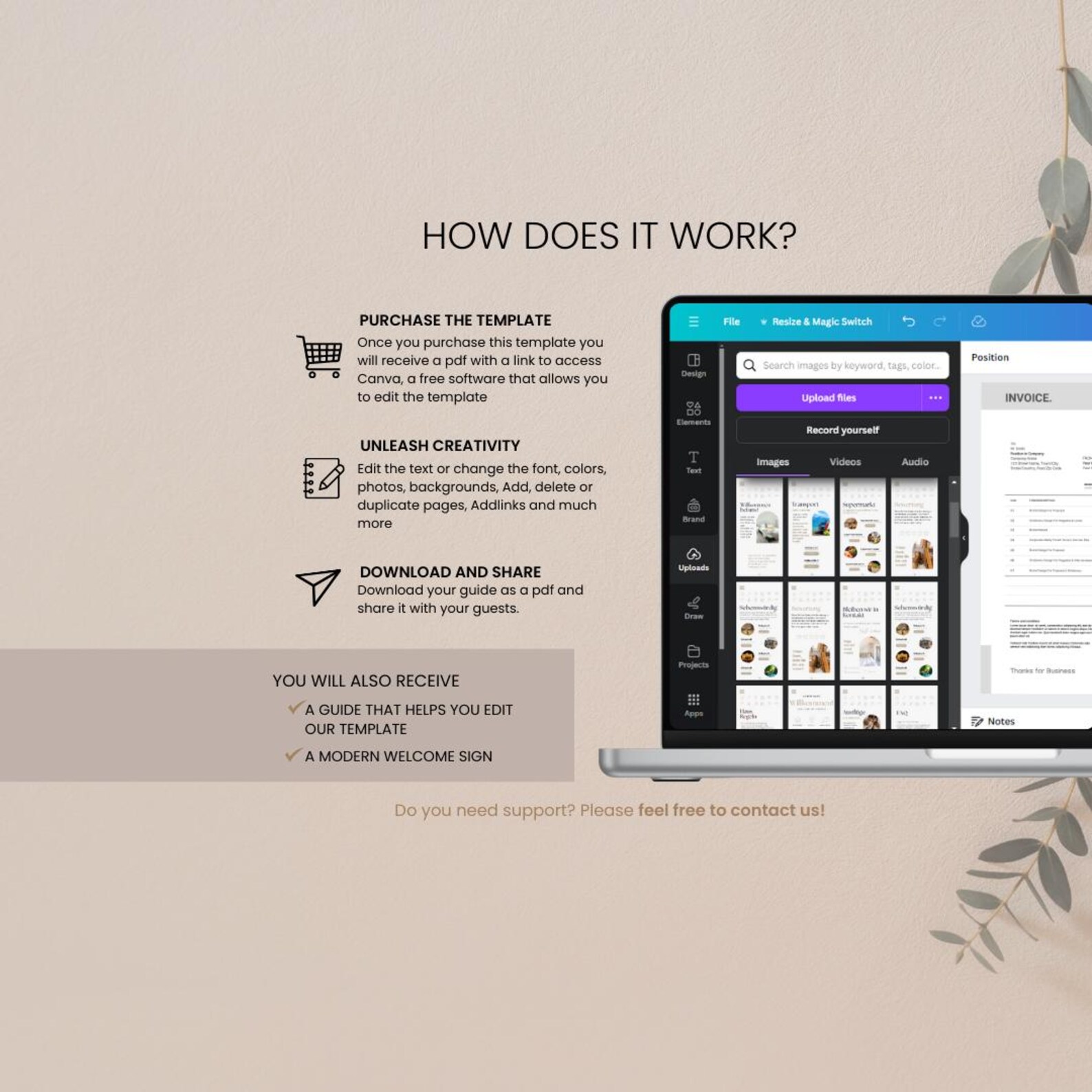 Invoice Template - Editable PDF, Customizable Business Invoice Template ...