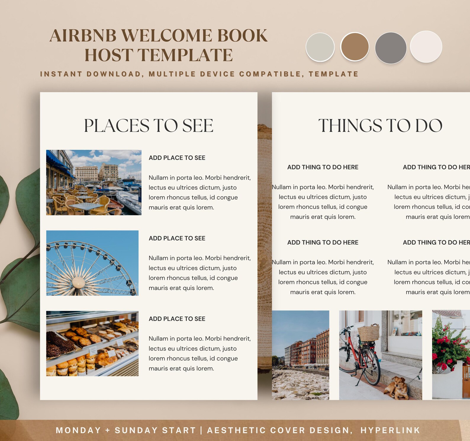 Airbnb Welcome Book Template - Editable Guest Info Guide, House Manual ...