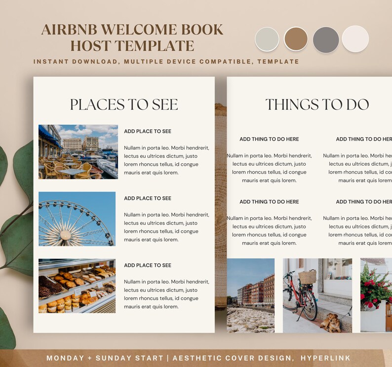 Airbnb Welcome Book Template - Editable Guest Info Guide, House Manual ...