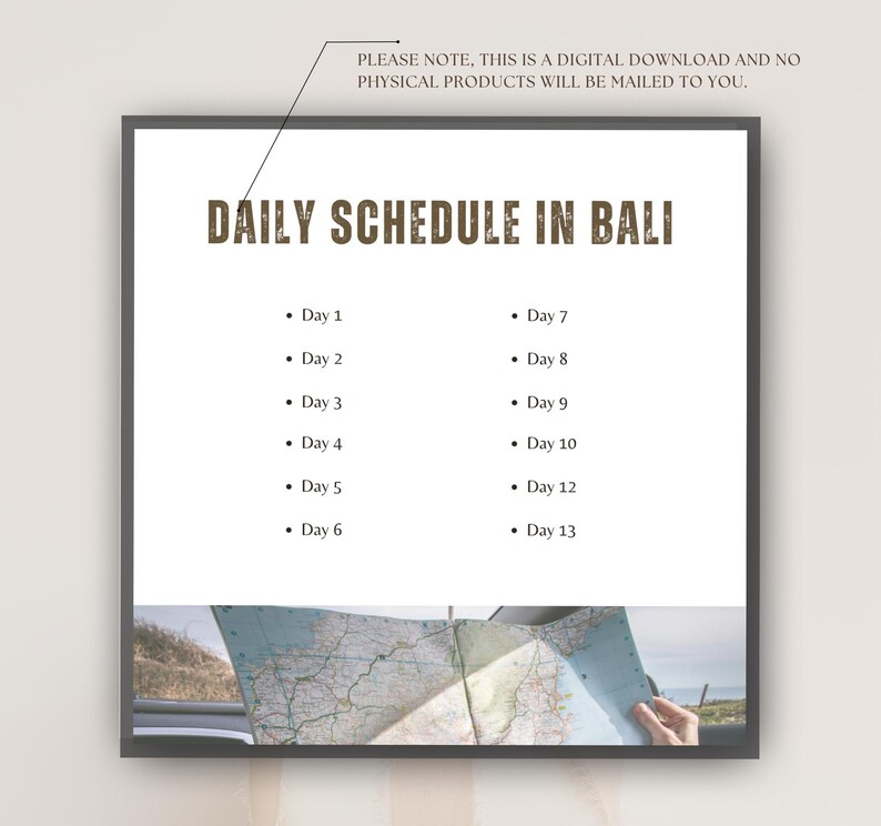 Bali Travel Itinerary Template - Digital Vacation Planner, Trip ...