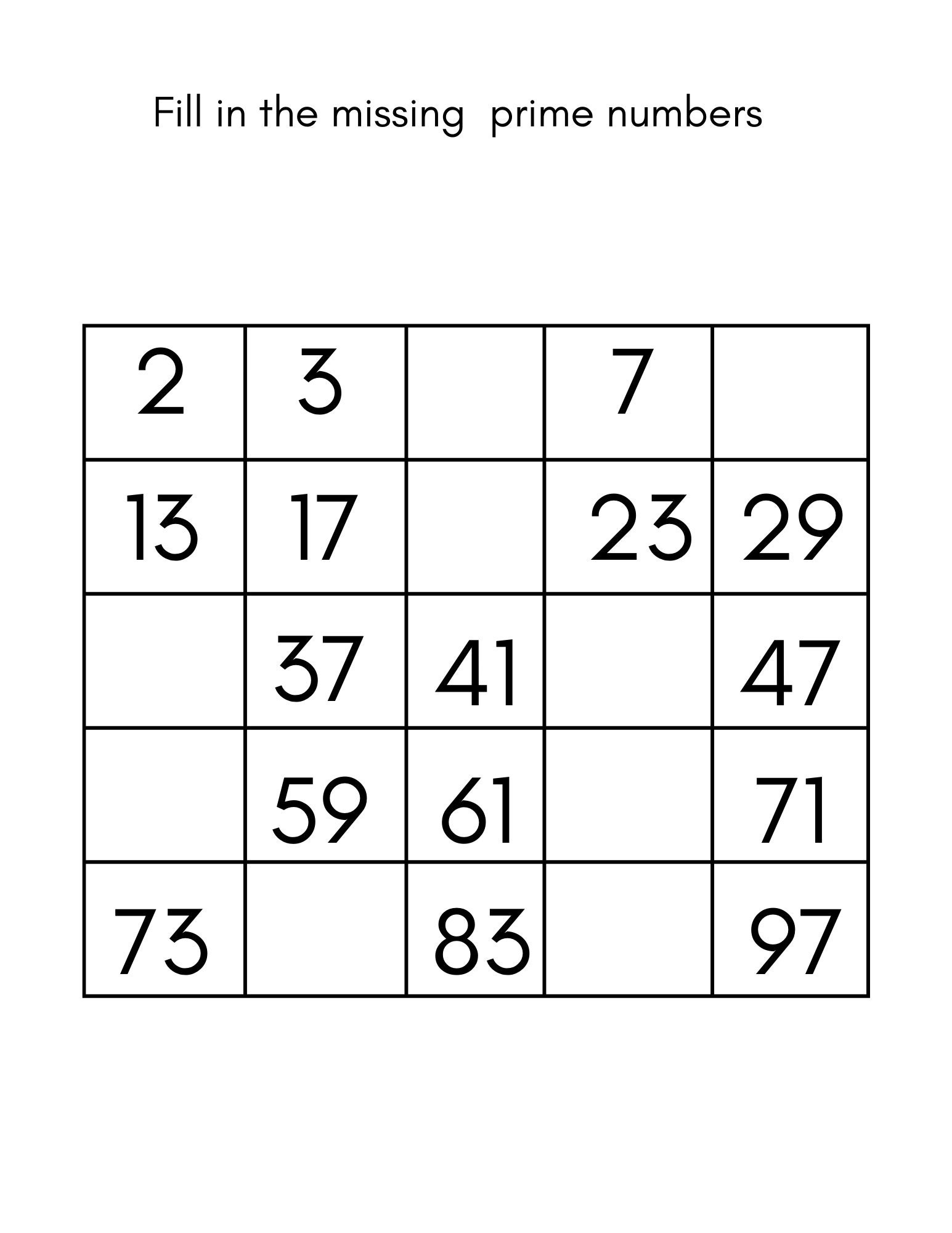 Prime and Composite Numbers Worksheets, Printable Activity for 8 Years ...