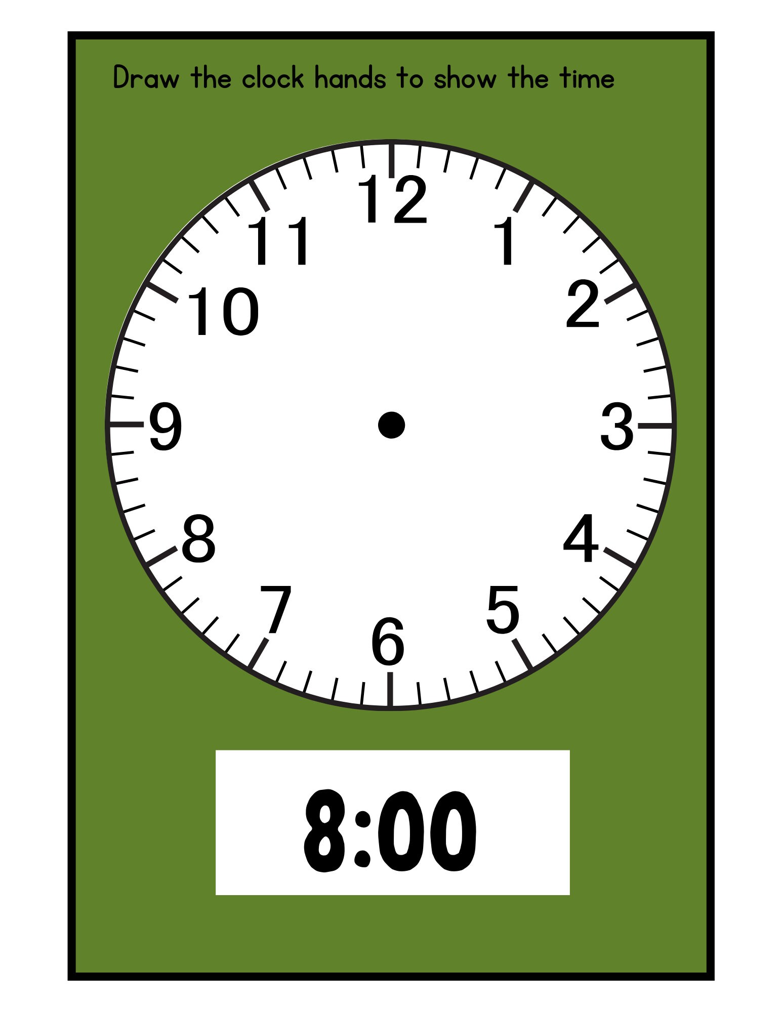 Telling Time, Learning Time, Printable Clock Worksheets, Printable ...