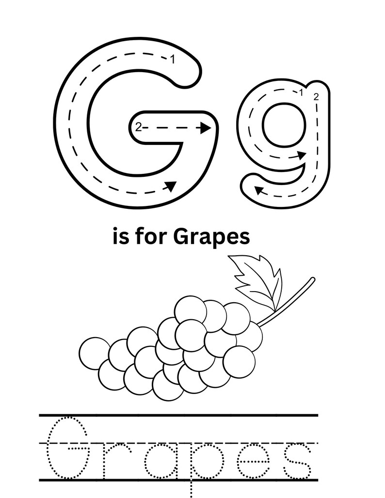 Alphabet Trace and Color Letters for Prek and Kindergarten, Parents or ...