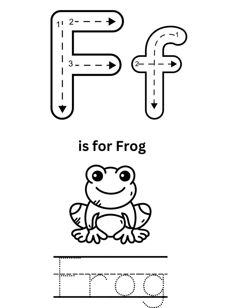 Alphabet Trace and Color Letters for Prek and Kindergarten, Parents or ...