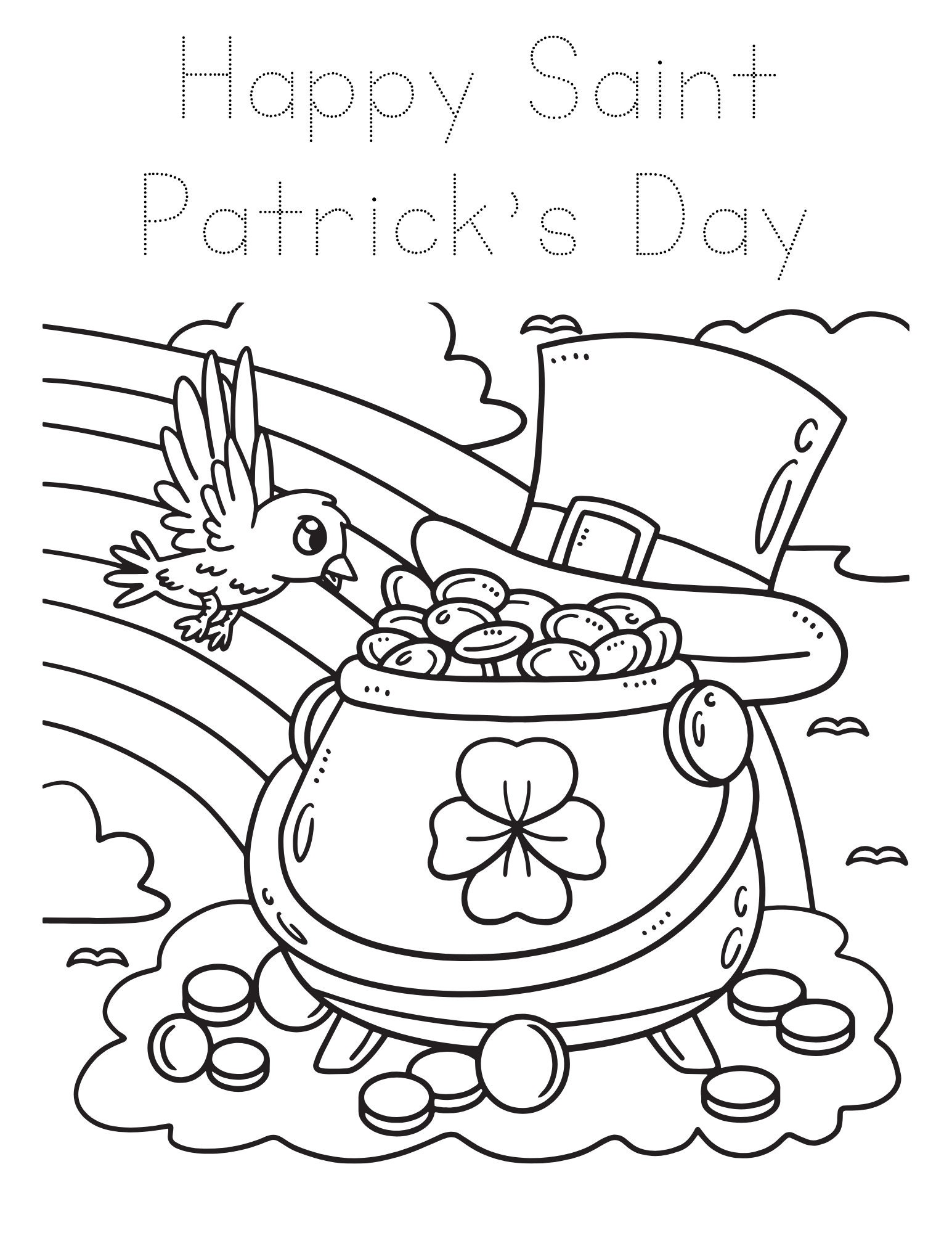St. Patrick's Day Coloring Pages for Kids 4 Years + - Etsy