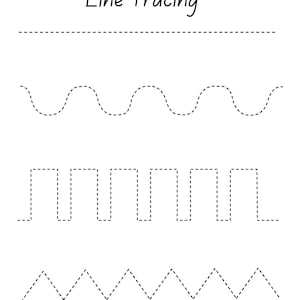 Printable Line Tracing for Preschool, Pre Handwriting - Etsy