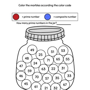 Prime and Composite Numbers Worksheets, Printable Activity for 8 Years ...