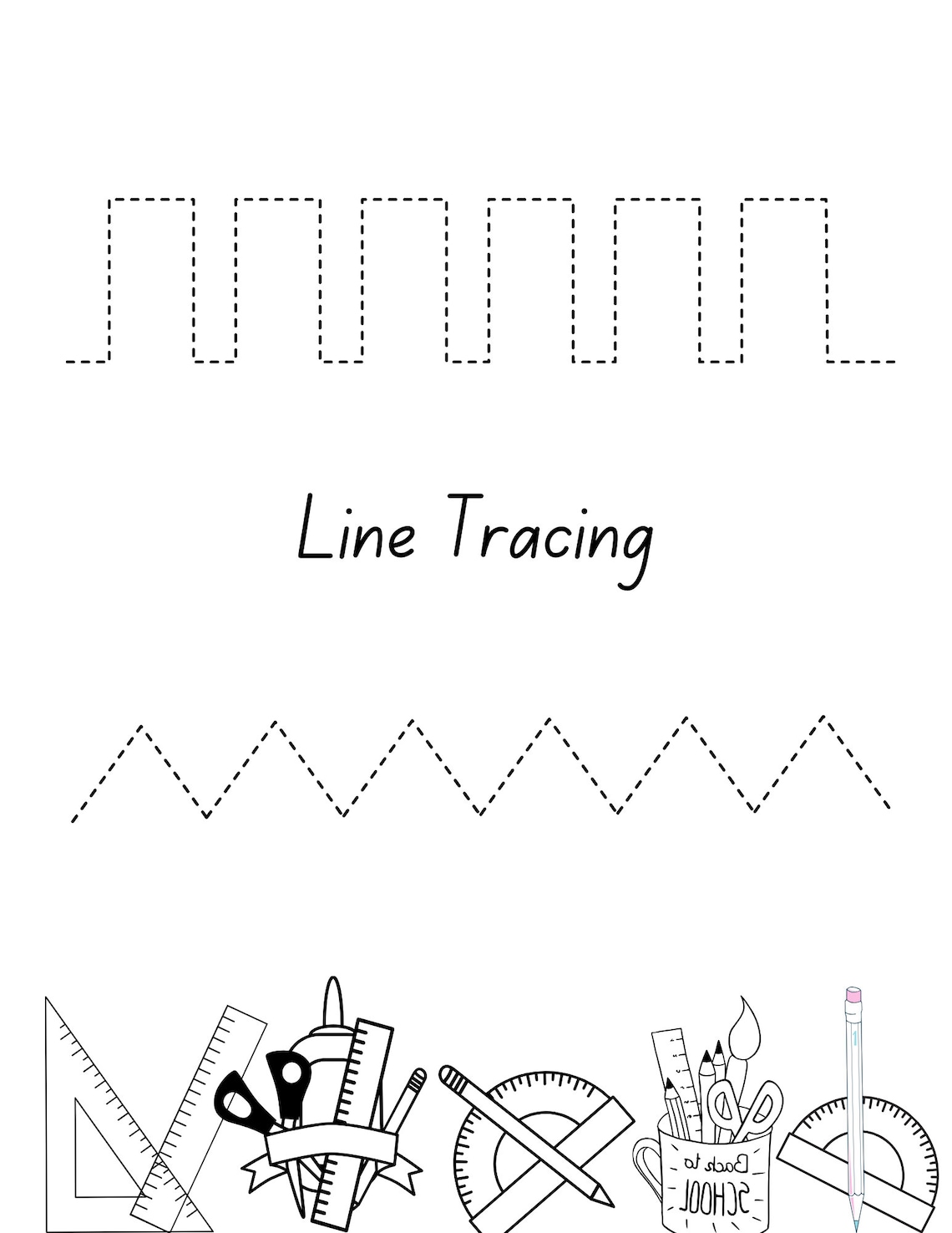 Printable Line Tracing for Preschool, Pre Handwriting - Etsy