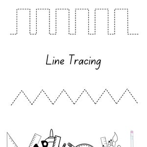 Printable Line Tracing for Preschool, Pre Handwriting - Etsy