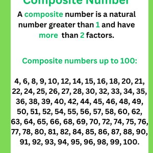 Prime and Composite Numbers Worksheets, Printable Activity for 8 Years ...