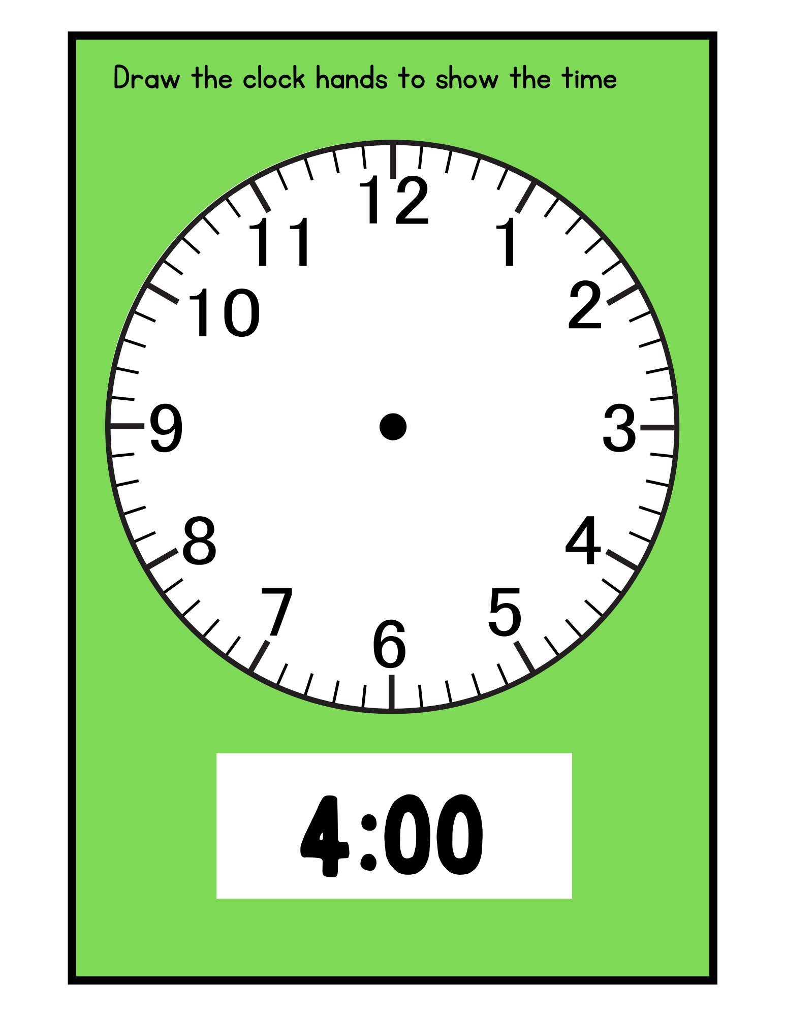 Telling Time, Learning Time, Printable Clock Worksheets, Printable ...
