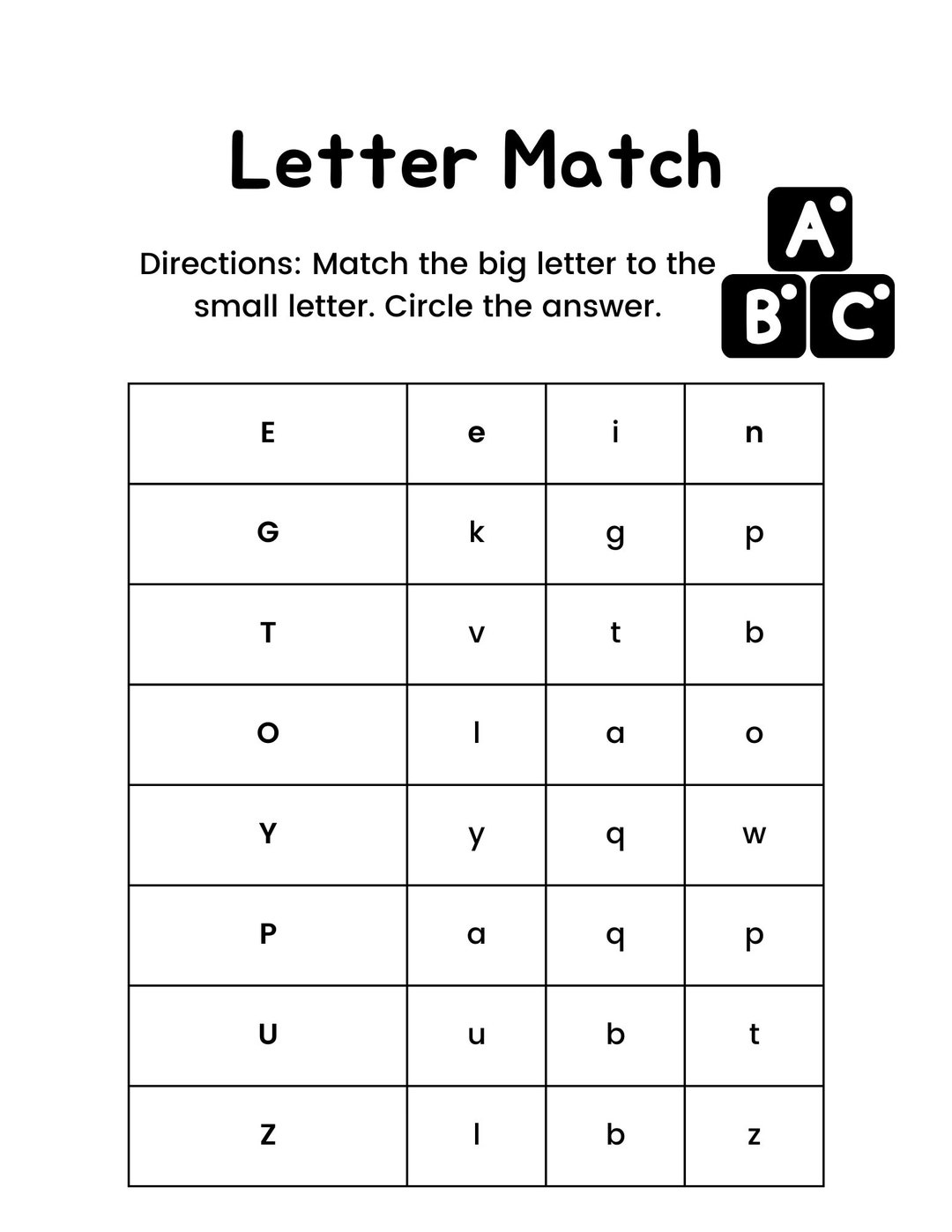 Letters Worksheets for Prek and Kindergarten, Parents or Teachers - Etsy