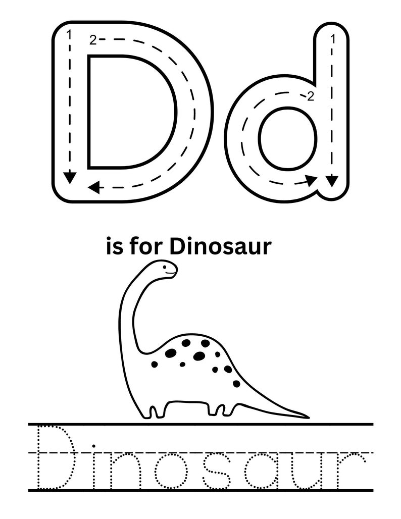 Alphabet Trace and Color Letters for Prek and Kindergarten, Parents or ...