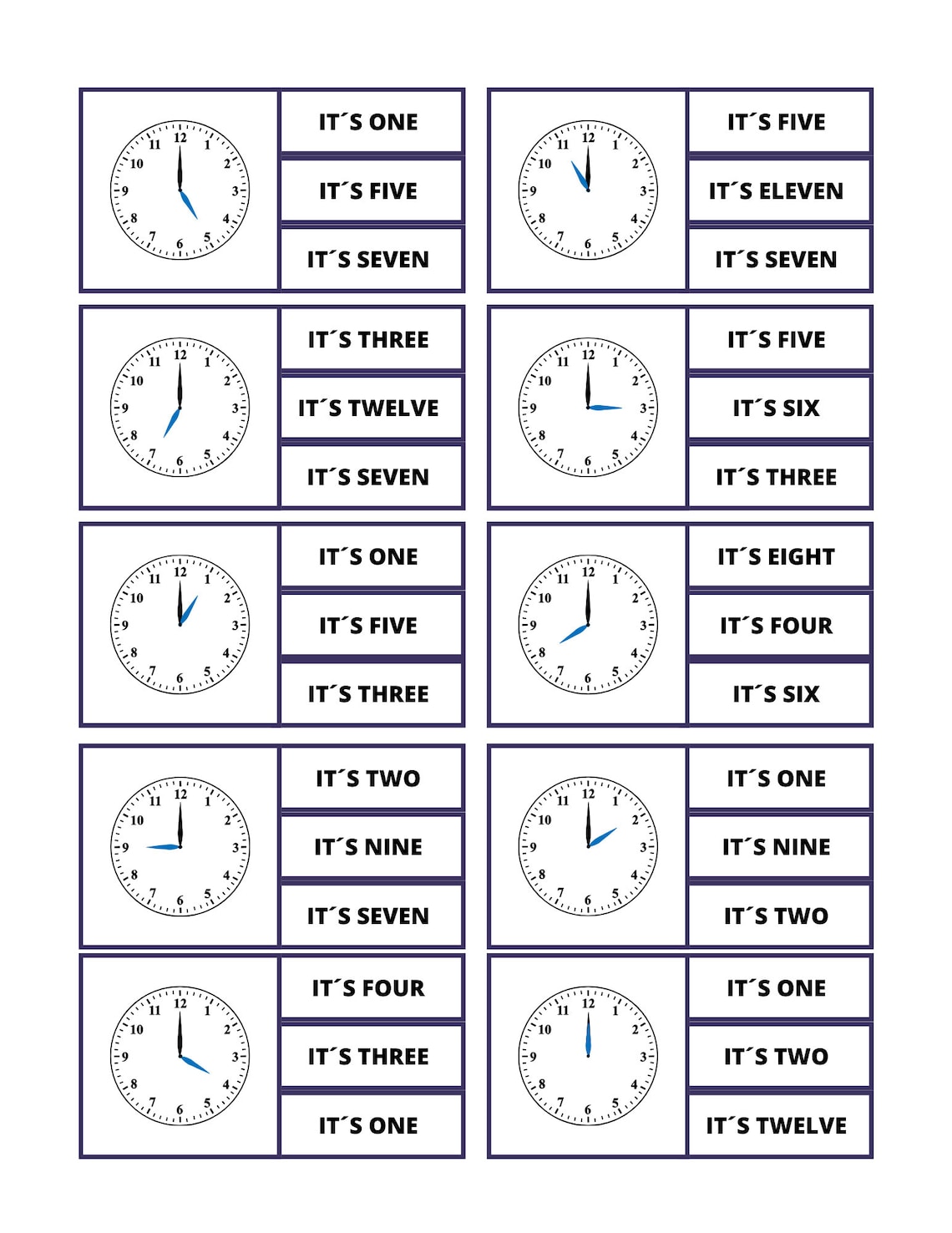 Telling Time, Learning Time, Printable Clock Worksheets, Printable ...