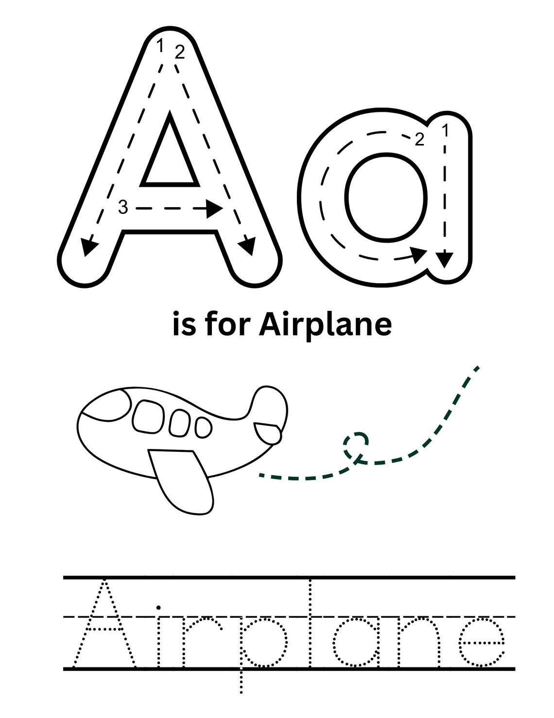 Alphabet Trace and Color Letters for Prek and Kindergarten, Parents or ...