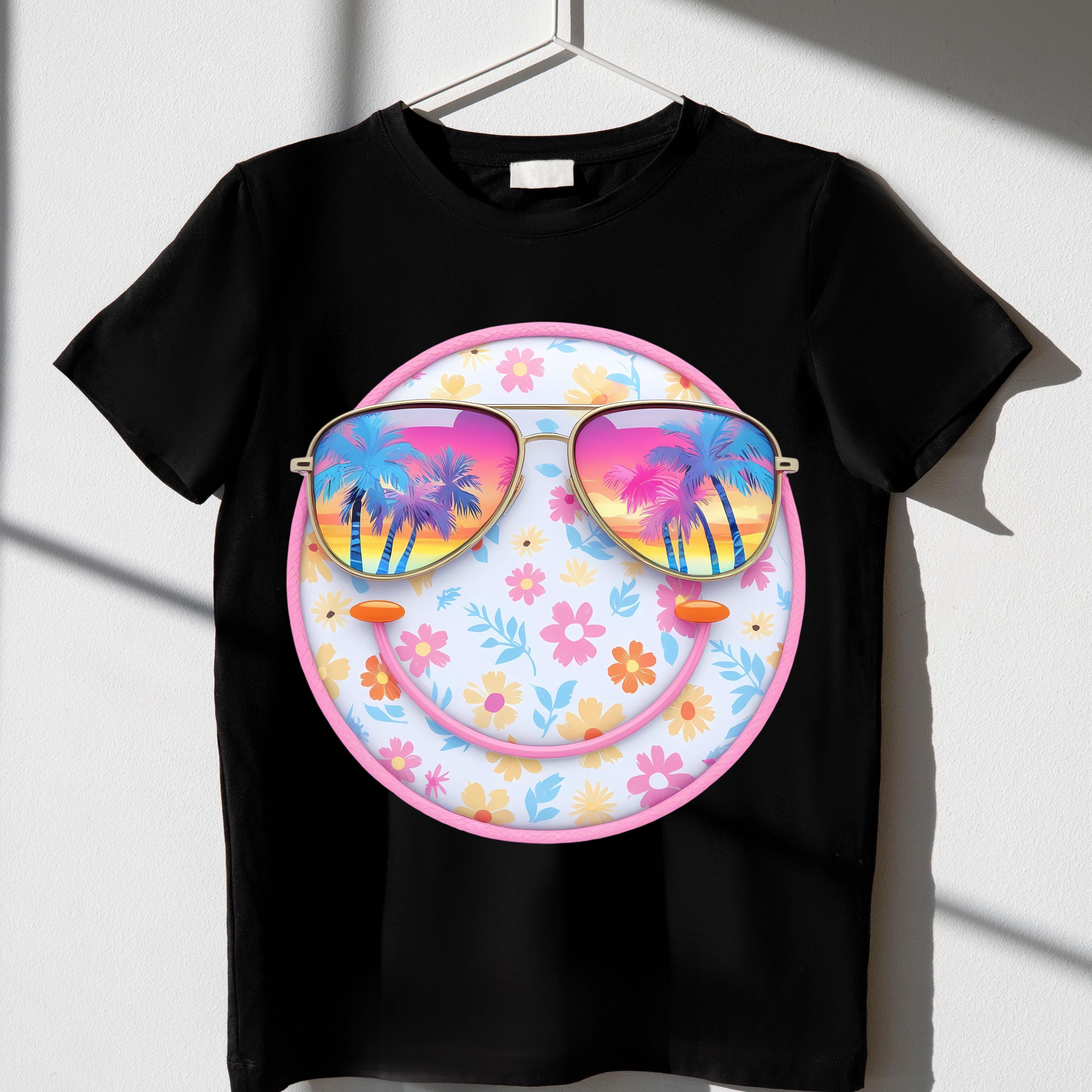 Pastel Flower Smiley Face Floral Smile Face PNG Boho Retro Daisy Happy ...