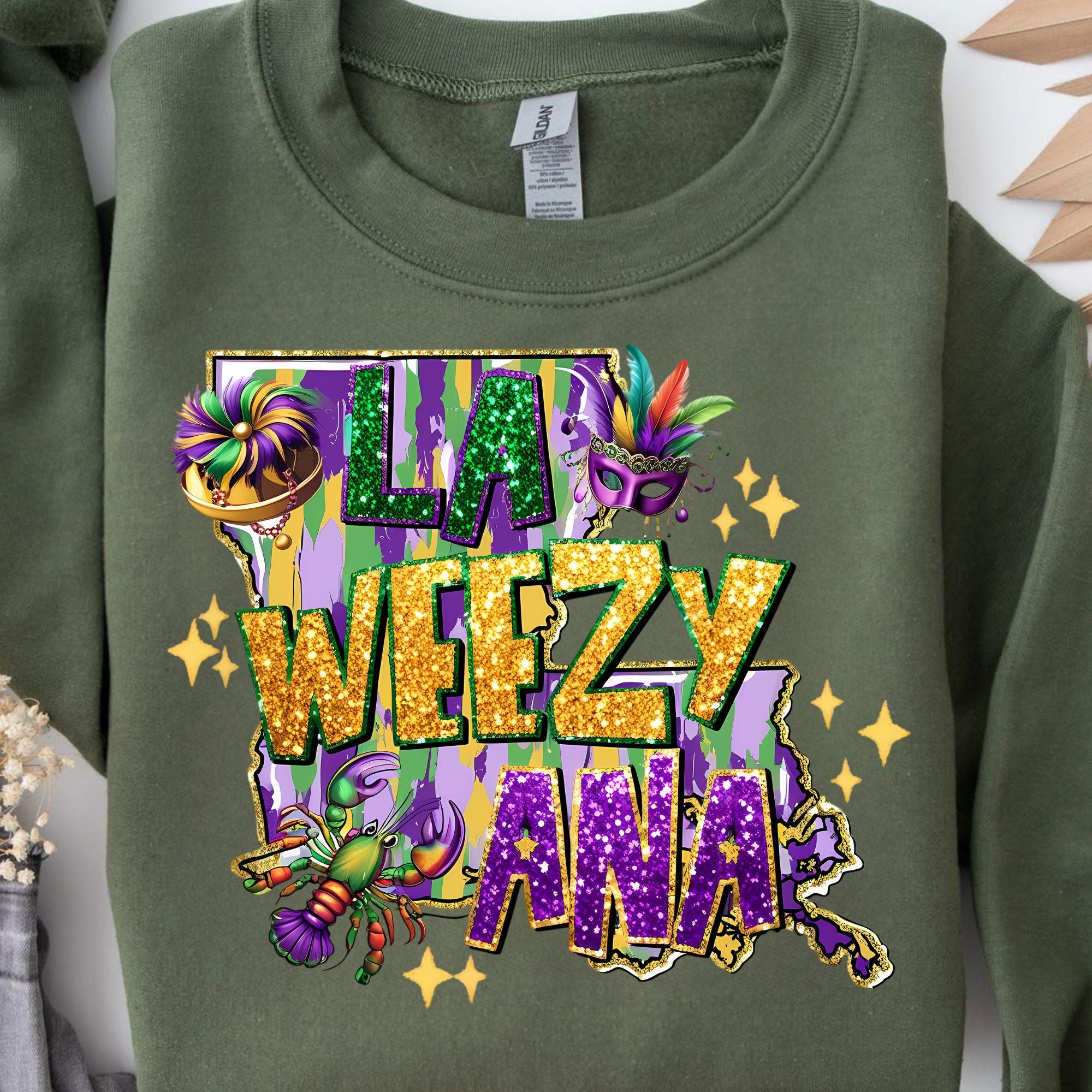 La Weezy Ana Png, Mardi Gras Png Sublimation, Glitter Mardi Gras 2024 ...