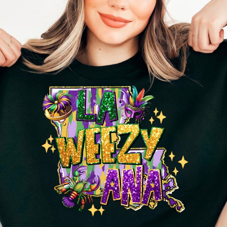 La Weezy Ana Png, Mardi Gras Png Sublimation, Glitter Mardi Gras 2024 ...