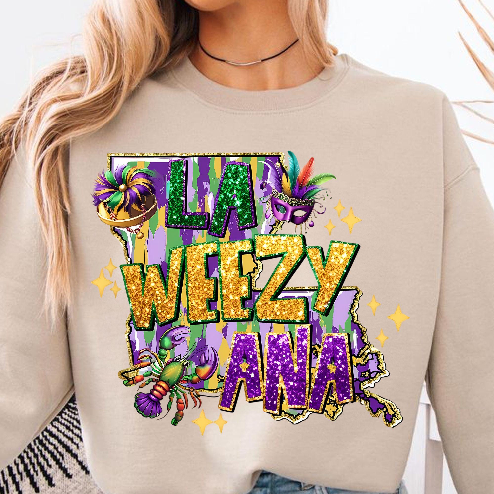 La Weezy Ana Png, Mardi Gras Png Sublimation, Glitter Mardi Gras 2024 ...