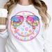 Pastel Flower Smiley Face Floral Smile Face PNG Boho Retro Daisy Happy ...
