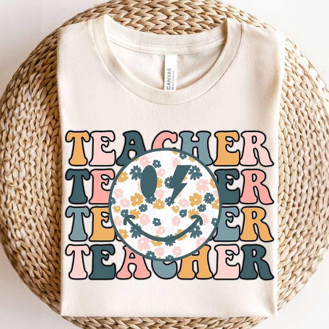 Retro Teacher Back to School Png, Hello School Png, Teacher ...