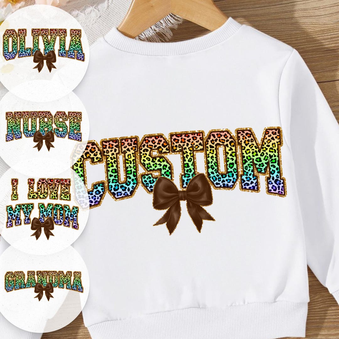Custom Leopard Print Text PNG Personalized Name Leopard Pattern ...