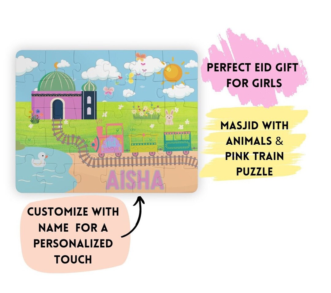 Personalized Eid Puzzle for Kids Gift for Eid Gift for Kids Name Puzzle ...
