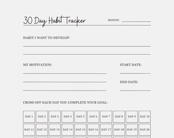 Daily Self Care Tracker Planner Journal Download - Etsy