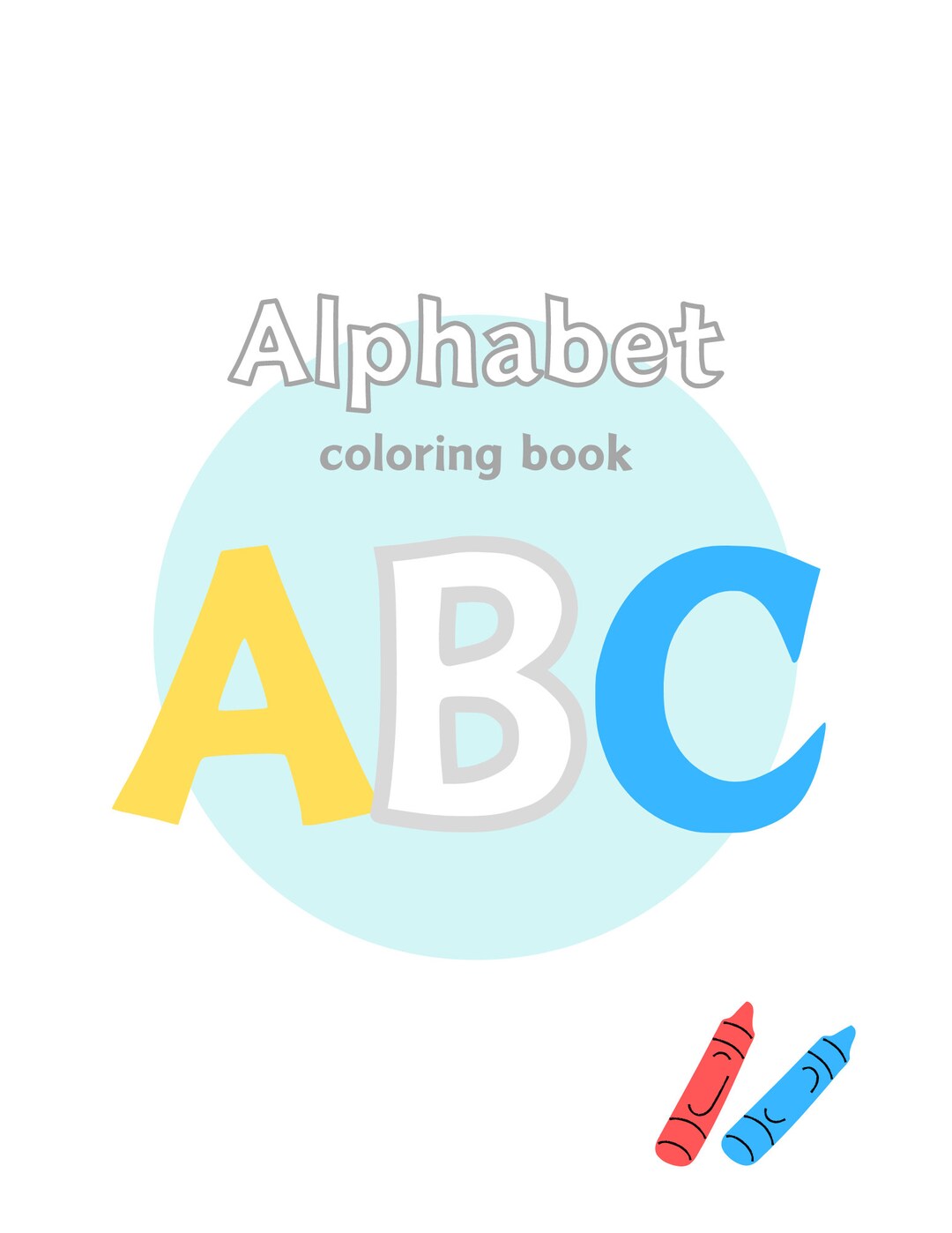 Children Alphabet Coloring Book - Etsy