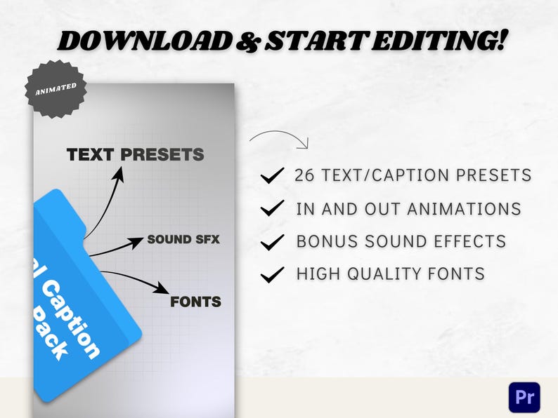 Premiere Pro Caption Presets Pack – Animated Subtitles, Text Animations ...