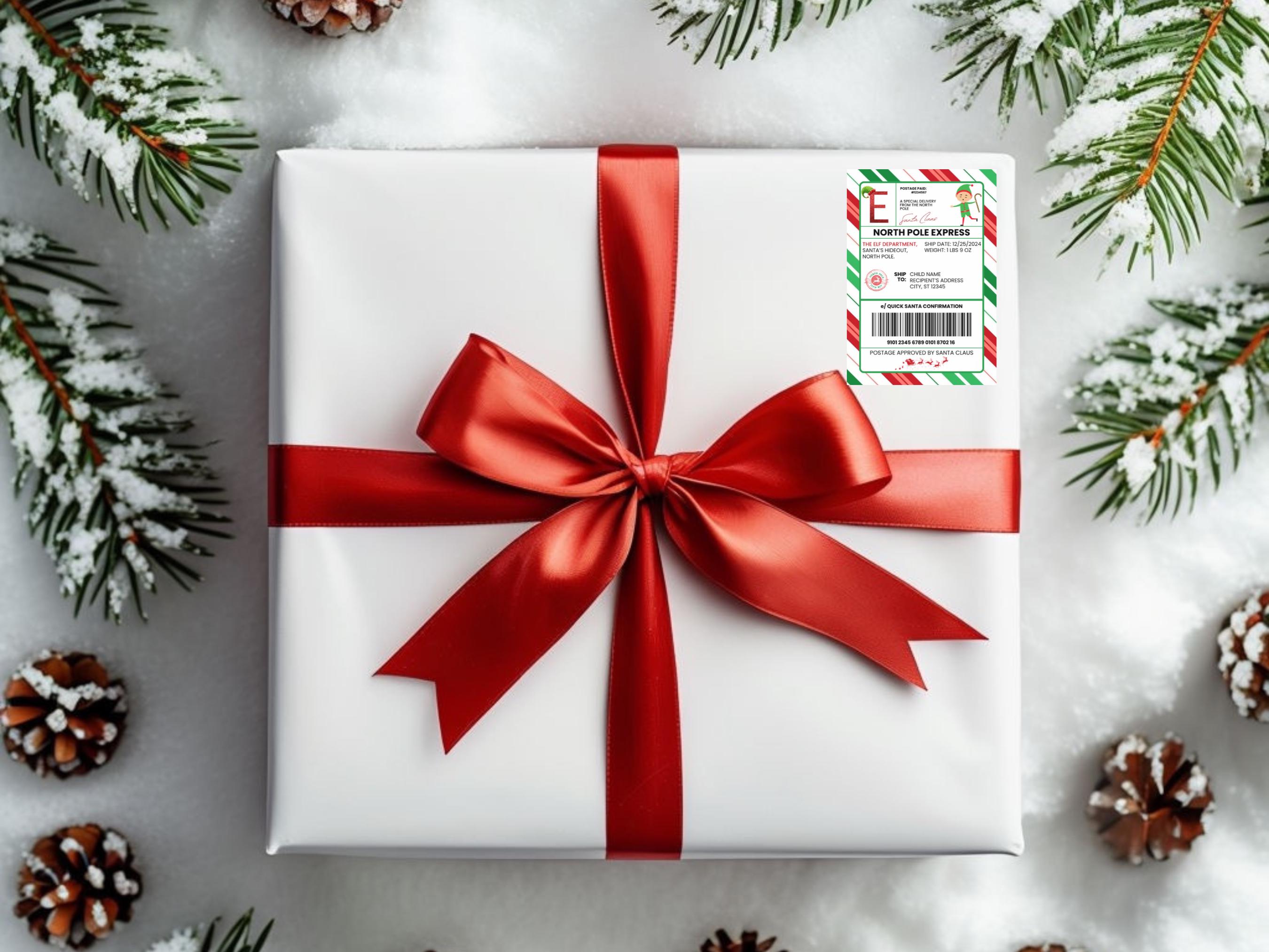 Customizable Elf Shipping Label Template – North Pole Mail | Editable ...