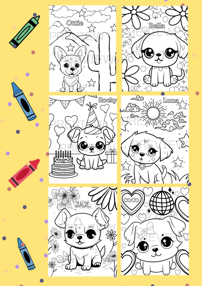 Puppy & Me Coloring Pages for Kids-preschool Printable, Puppy Adoption ...