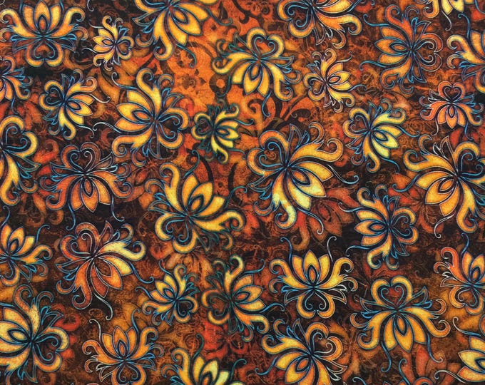 Quilting Fabric, by the Half Yard, QT Fabrics Sunbright 1649-28926-H ...