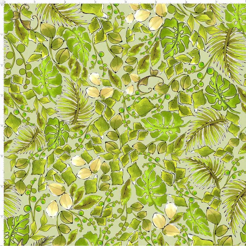 Green Leaf Fabric - Etsy