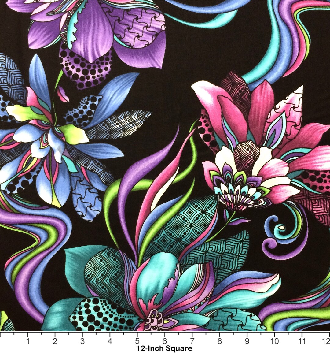 Quilting Fabric, by the Half Yard, Xanadu by Ann Lauer From Benartex ...