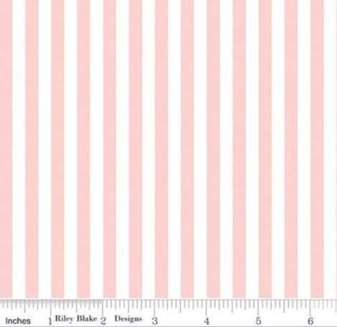 Quilting Fabric, 1/4 Baby Pink and White Stripe, Riley Blake Designs ...