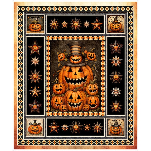 Quilt Panel With Pumpkins - Etsy