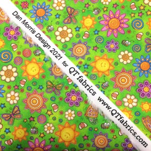 Quilting Fabric, by the Half Yard, QT Fabrics Sunbright 1649-28926-H ...