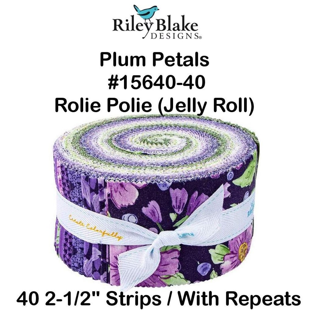 Plum Petals, Rolie Polie (jelly Roll) Bundle, RP-15640-40, 40-pieces 2 ...