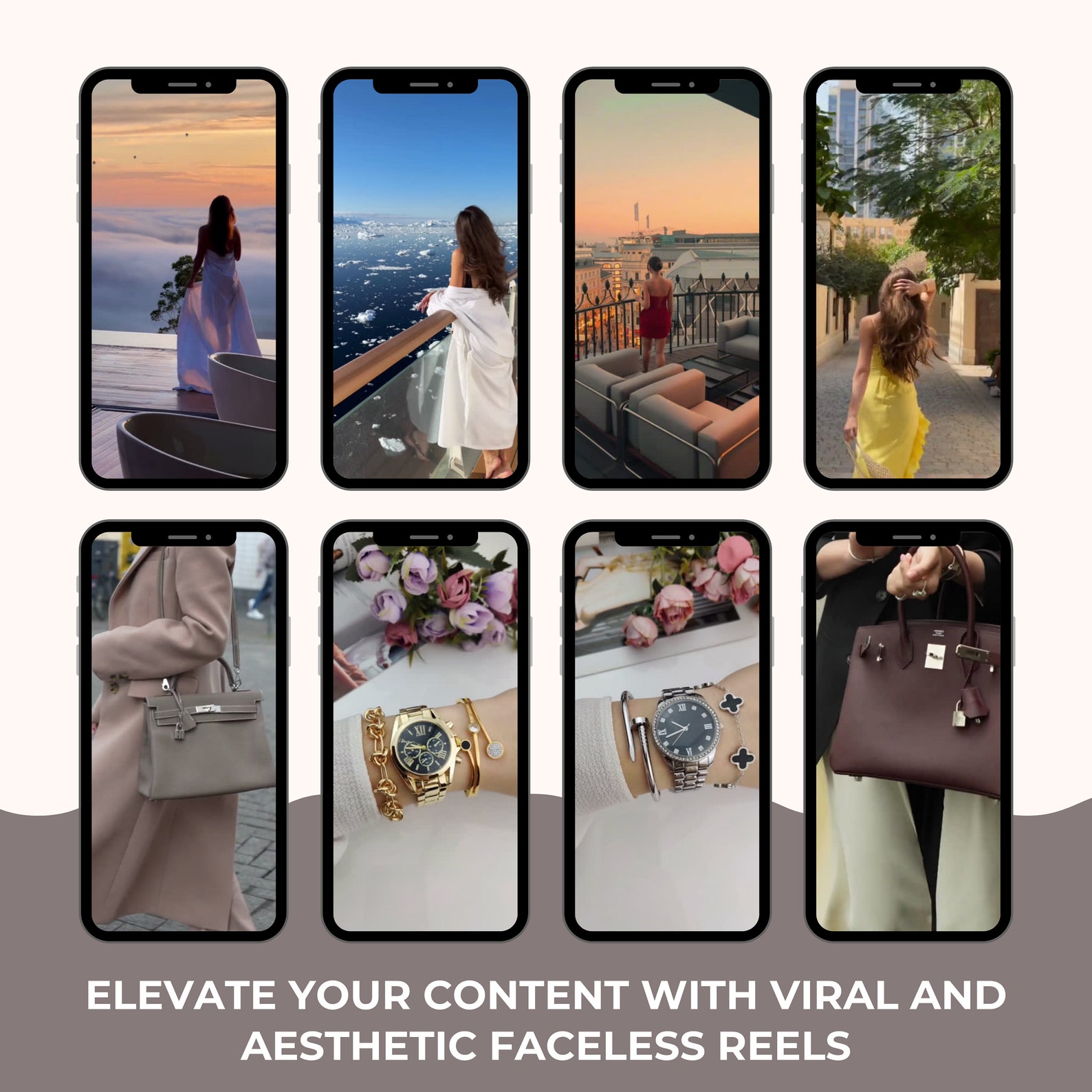 1200 Luxury Boss Babe Reels for Instagram and Tiktok, Minimalist Faceless Digital Marketing With ...